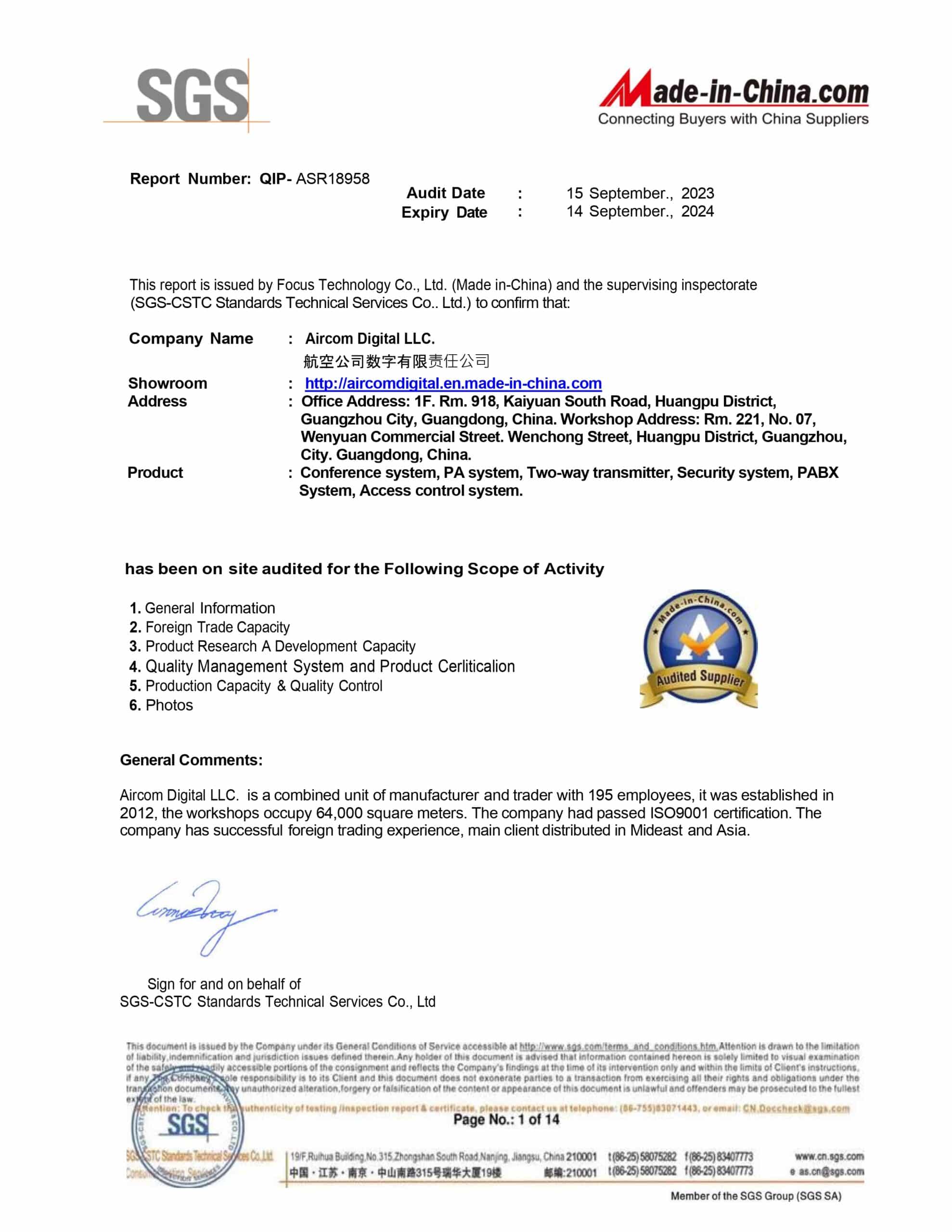 Certification - AIRCOM Digital